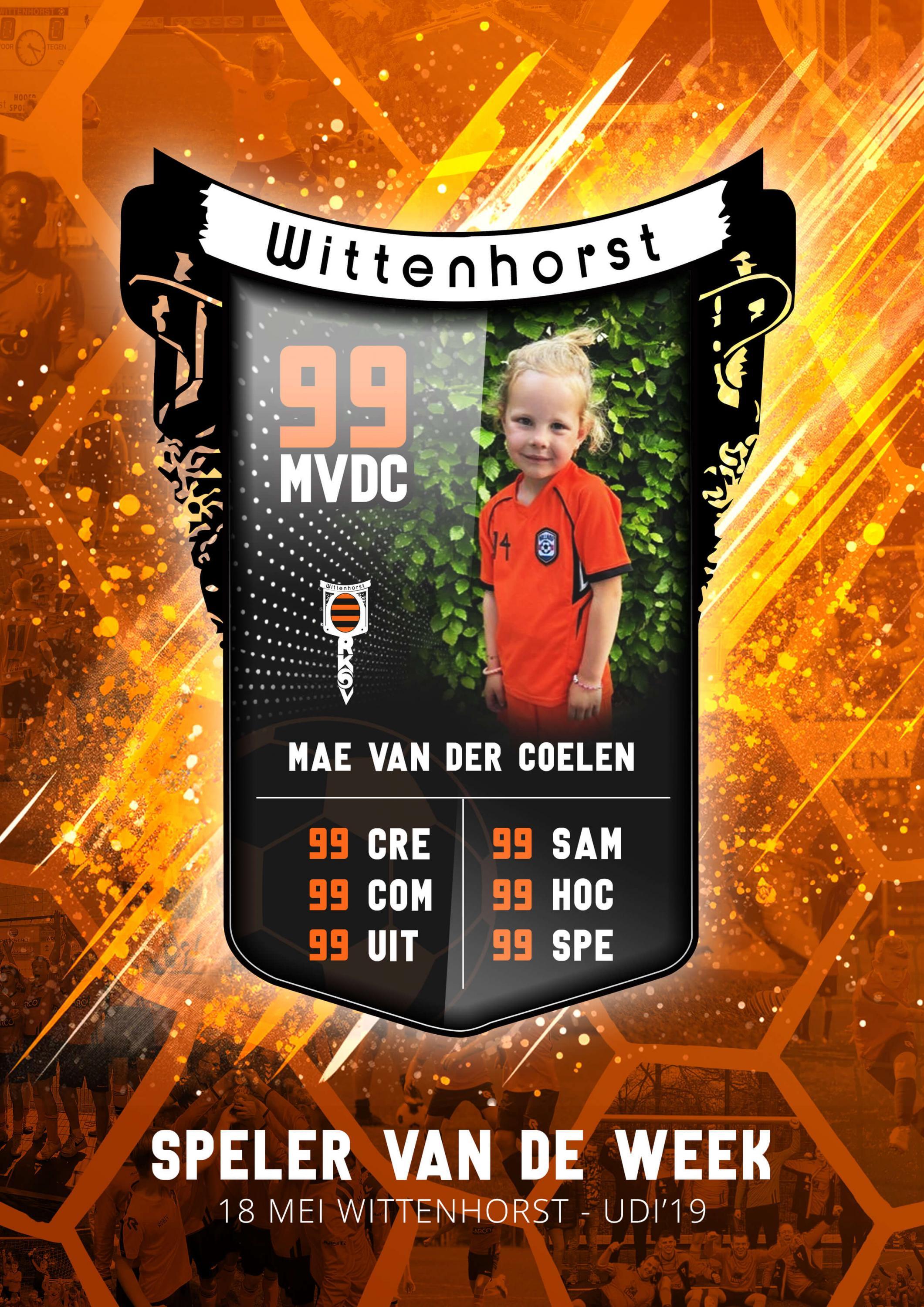 Spelers van de week Wittenhorst - UDI'19 | RKsv Wittenhorst